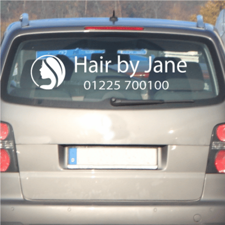 Back Window Lettering & Image