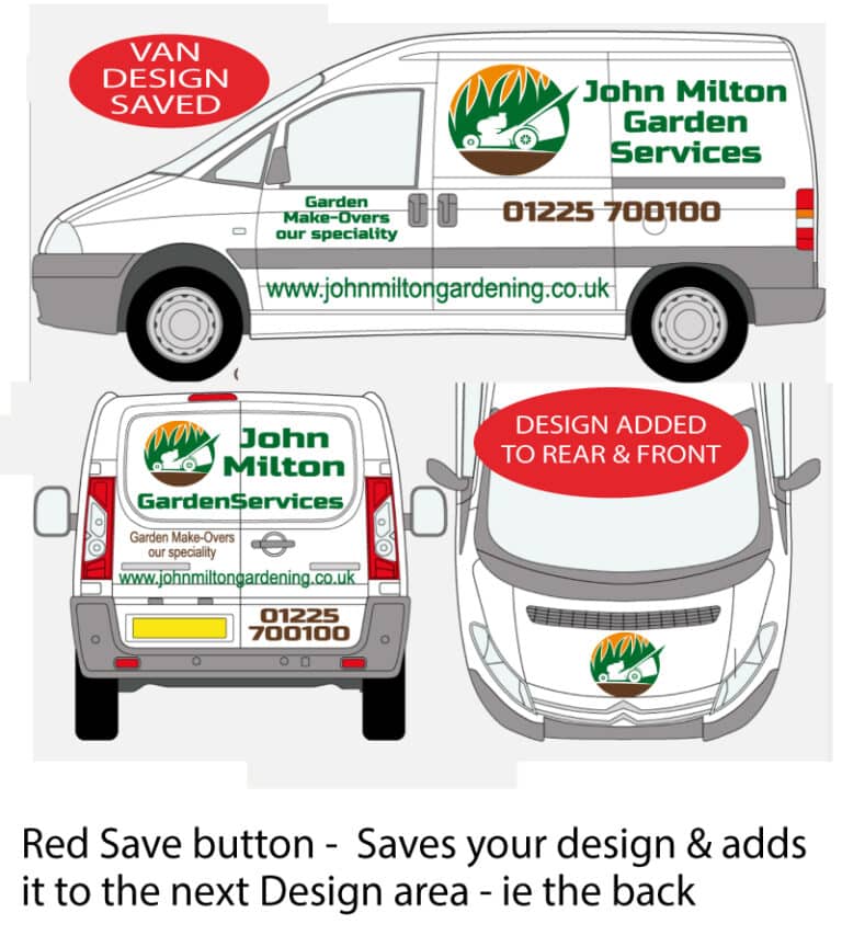Graphics for Vauxhall Vivaro LWB > The SignBuilder