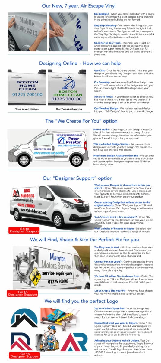 Vinyl Lettering for Vans