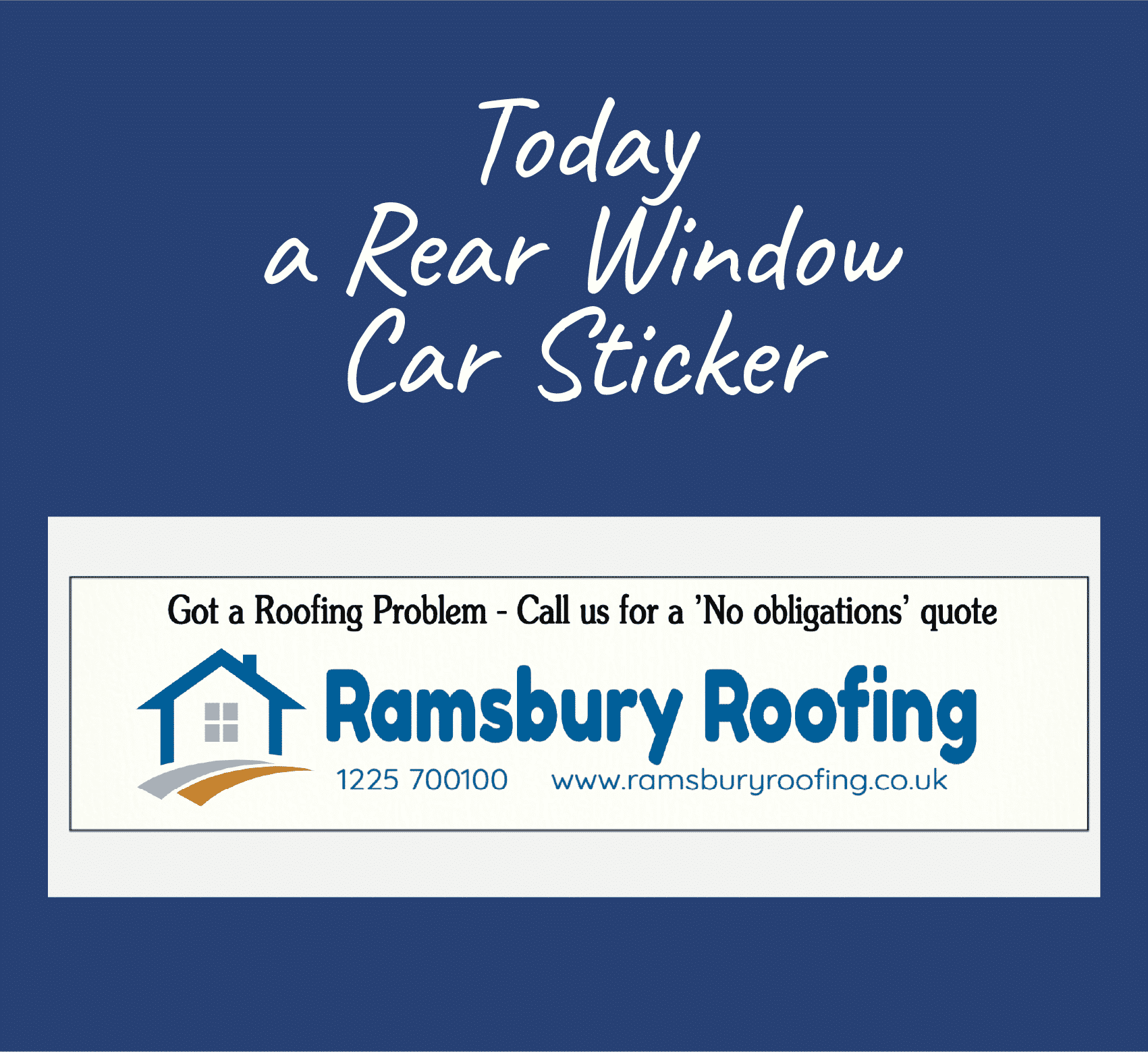 Rear Window Car Stickers - The SignBuilder