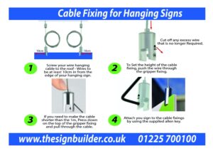 Cable Fixing for Hanging Signs