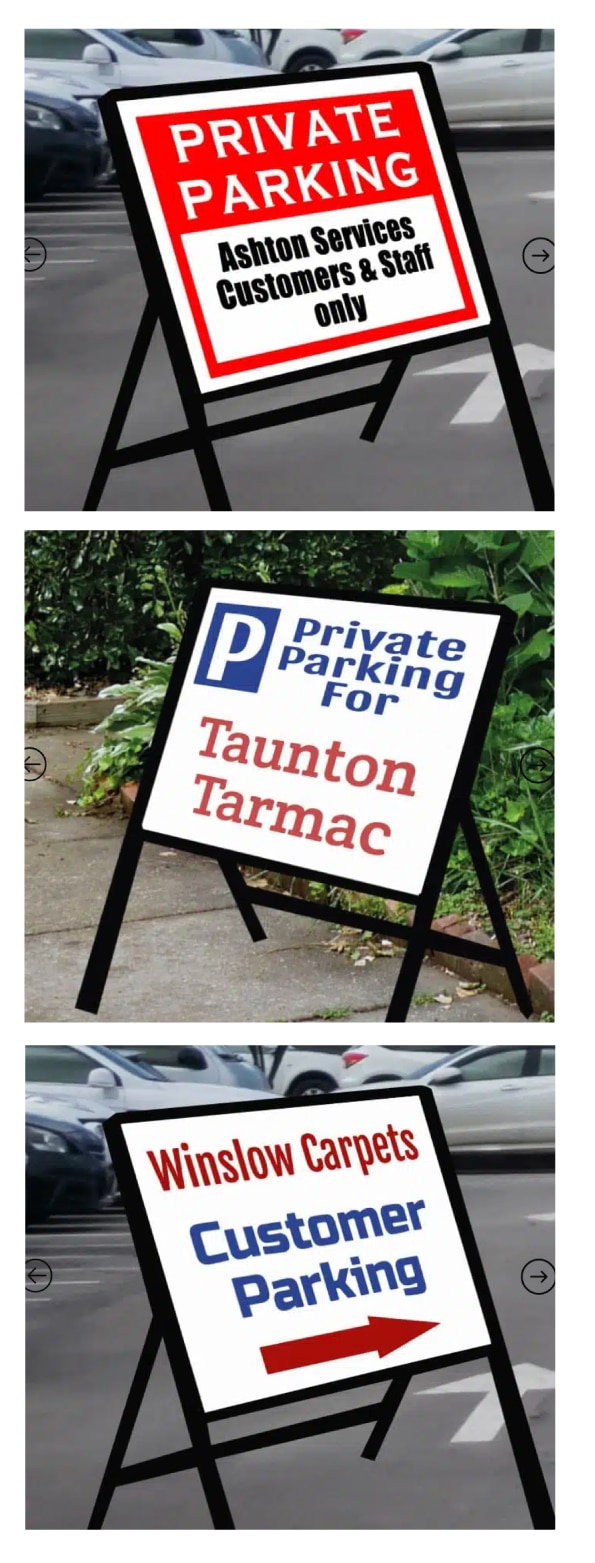 Stanchion Signs for Parking... > The SignBuilder