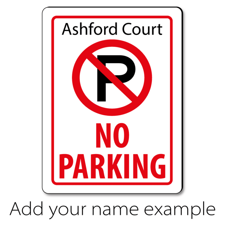 No Parking Sign F6 - Aluminium Faced for toughness