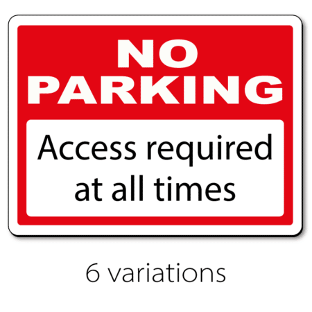 No Parking Sign B6 - Aluminium Faced for toughness