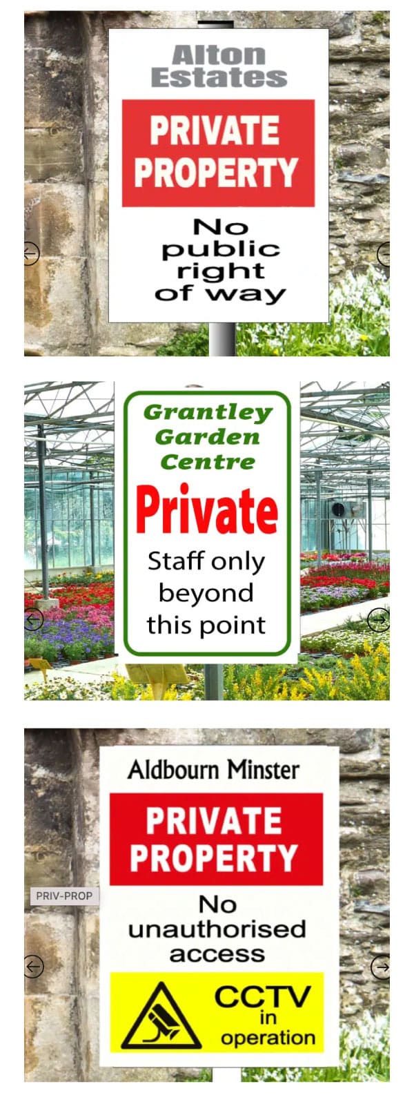 Private Property Signs... > The SignBuilder