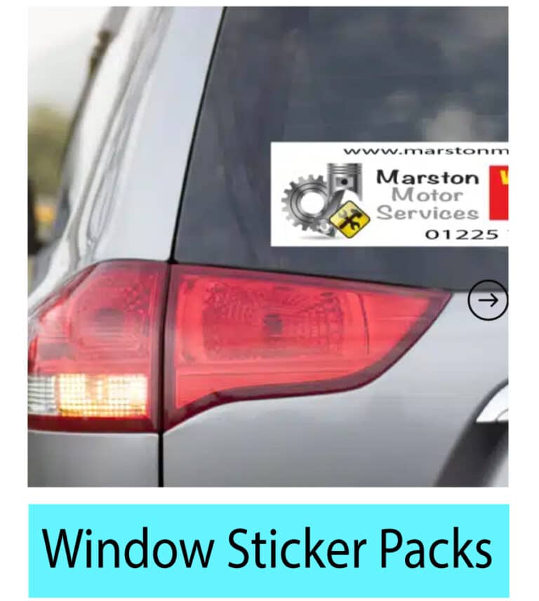 Back Window Stickers - Packs of 20