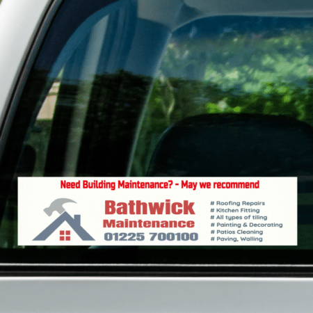 Back Window Stickers - Packs of 20