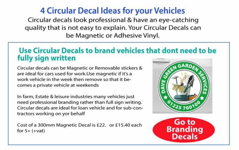 4 Circular Decal Ideas for Vehicles