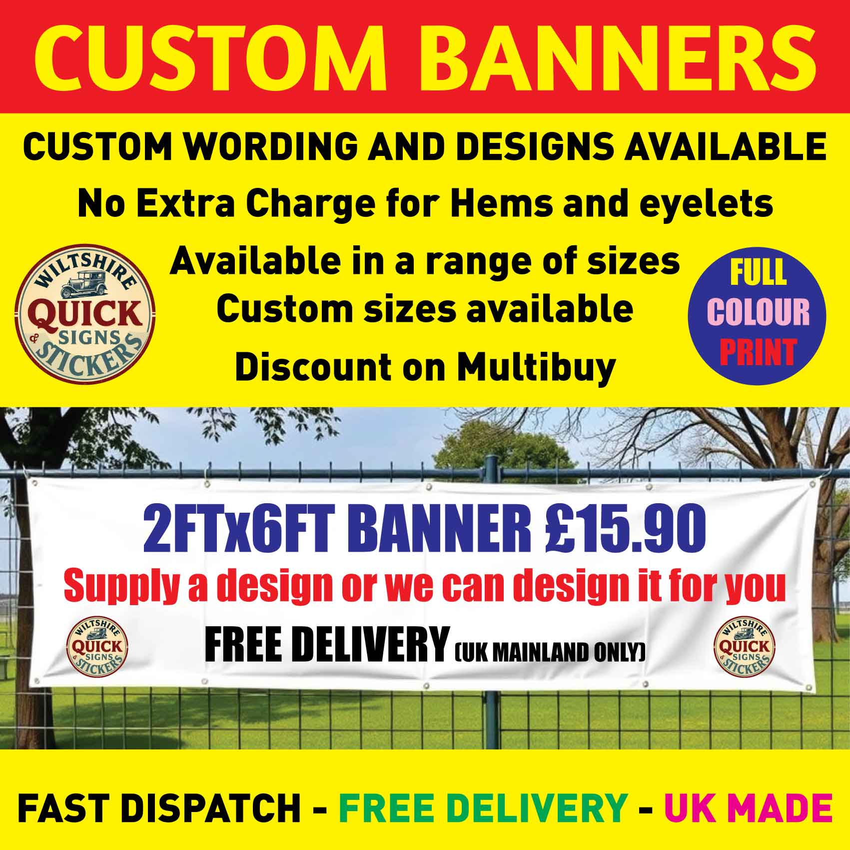 PVC Banners Outdoor Custom Printed Waterproof Advertising Vinyl Banner Sign
